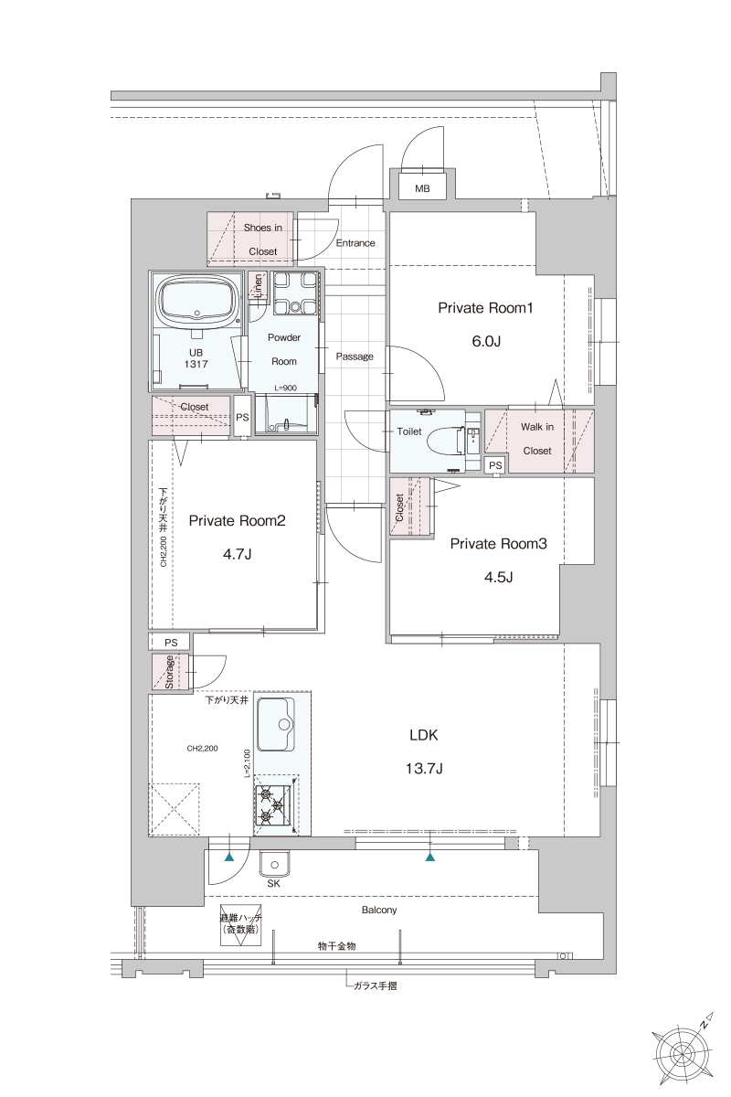 【公式】 デュレジア 博多 アベニュー - ROOM PLAN ｜福岡市博多区美野島の新築分譲マンション｜LANDIC（ランディック）
