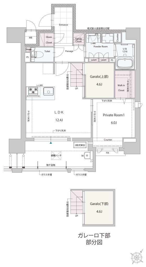 Bg type | 1LDK + G - デュレジア平尾レジデンス（仮称）
