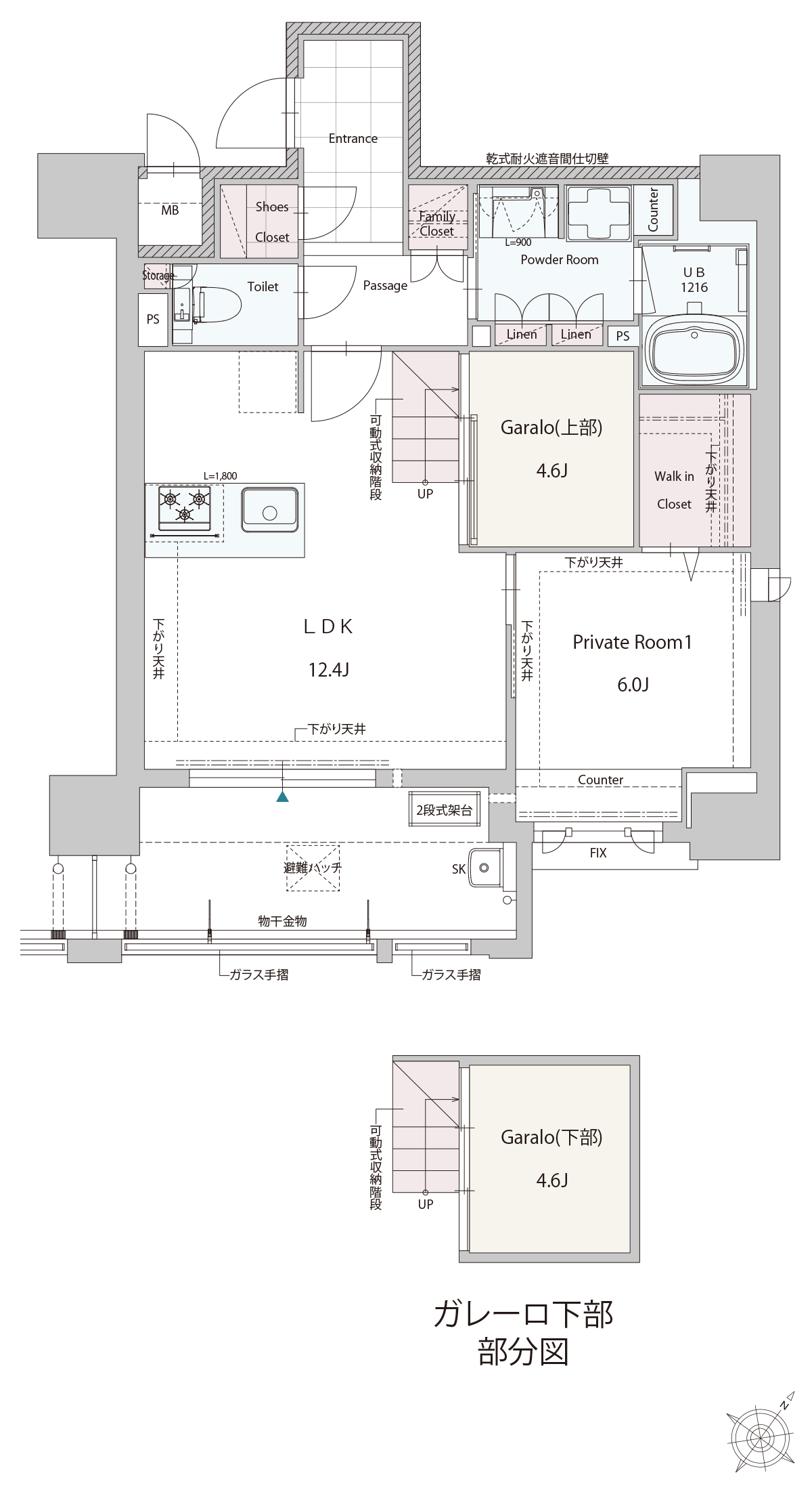 Bg type | 1LDK + G - デュレジア平尾レジデンス（仮称）