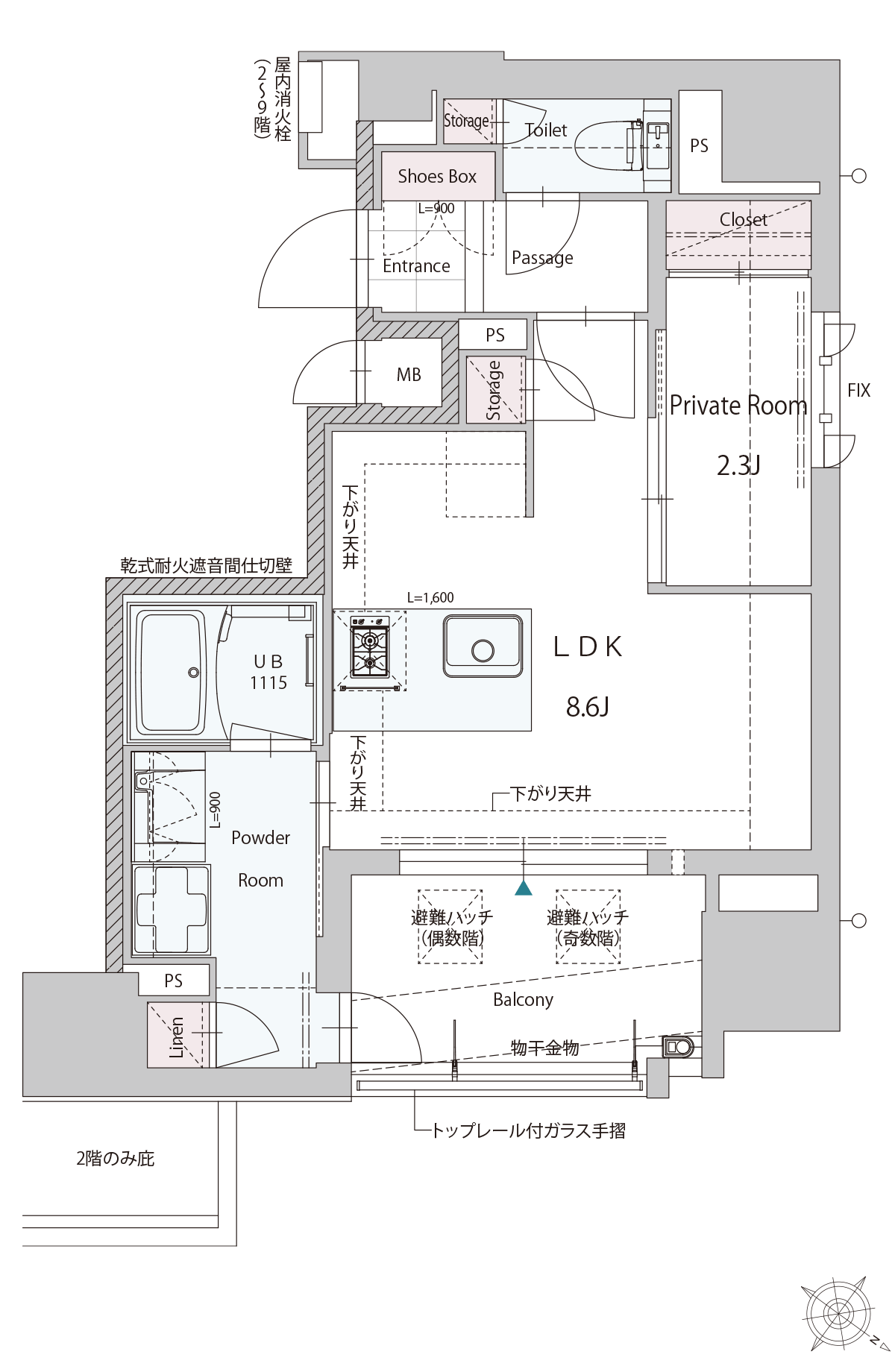 C type | 1LDK - デュレジア平尾レジデンス（仮称）