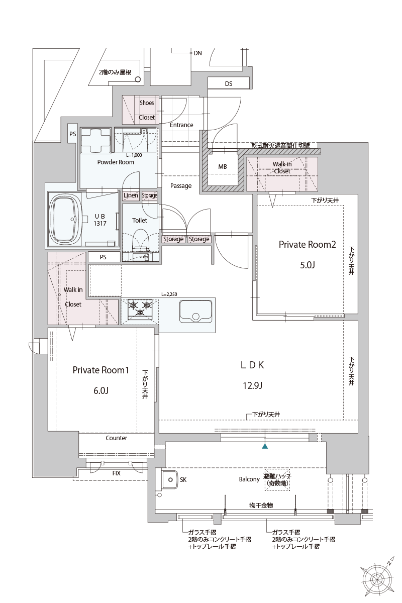 【公式】 デュレジア平尾レジデンス（仮称） - ROOM PLAN ｜福岡市中央区大宮の新築分譲マンション｜LANDIC（ランディック）